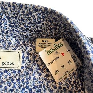 Southern Pines | Shirts | Nwt Southern Pines Blue Floral Print Cotton ...